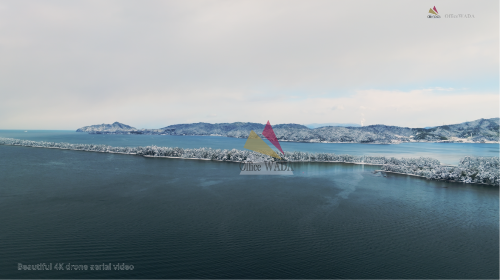 絶景!!【天橋立の雪景色をドローンで空撮】4Kドローン空撮動画 - OFFICE WADA (オフィス和田) 北近畿地域で活動