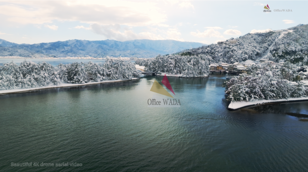 絶景!!【天橋立の雪景色をドローンで空撮】4Kドローン空撮動画 - OFFICE WADA (オフィス和田) 北近畿地域で活動